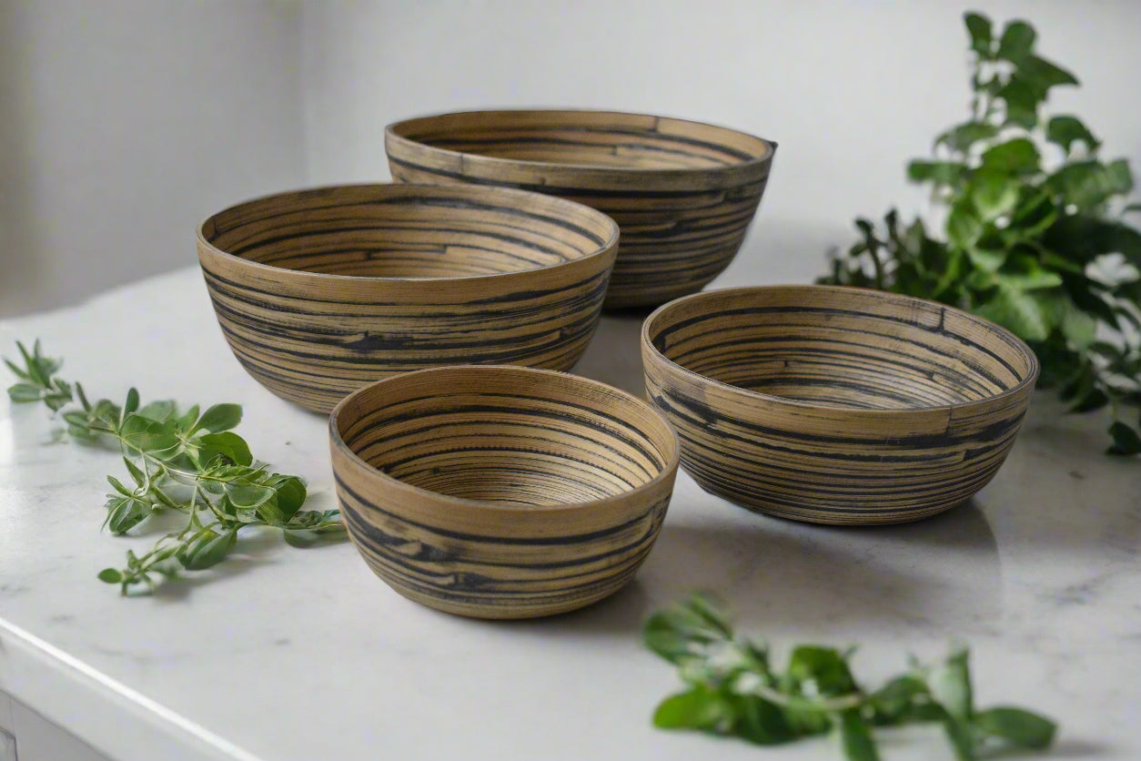 Heirloom Bamboo Bowl | Stripes – Cane Concept