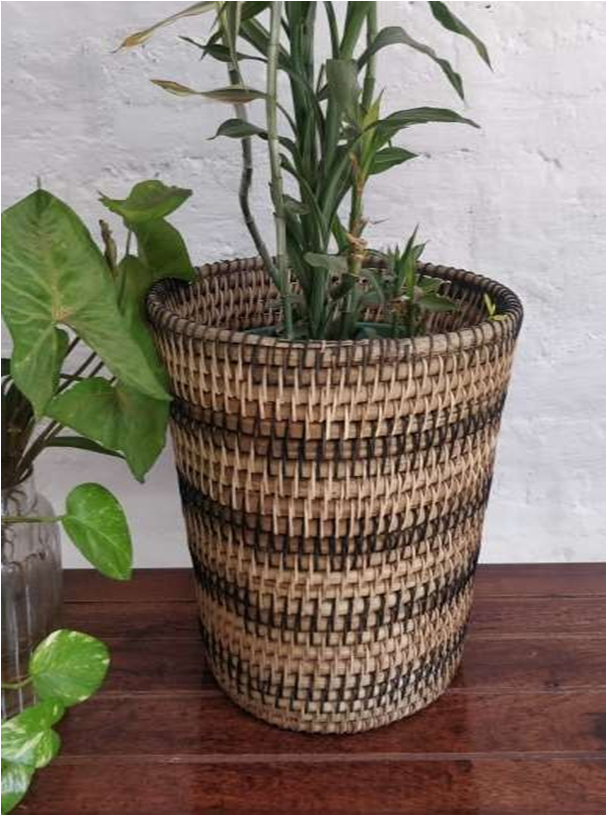 Cane Planter | Natural & Black Ribs – Cane Concept